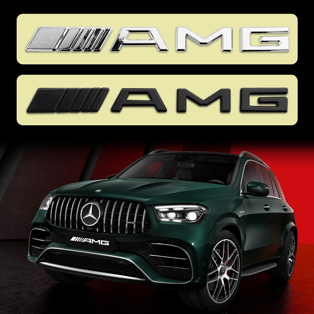 AMG Logo Car Emblem Sticker Decor Auto Body Bumper Rear Tail Trunk ...