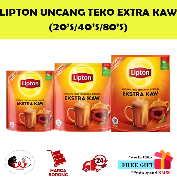 Lipton Potbag Uncang Teko Teh Extra KAW Extra Strong [20 uncang / 40 ...