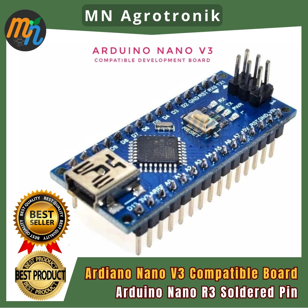 Ardiano Nano V3 Compatible Board for Arduino Nano R3 Soldering Pin ...