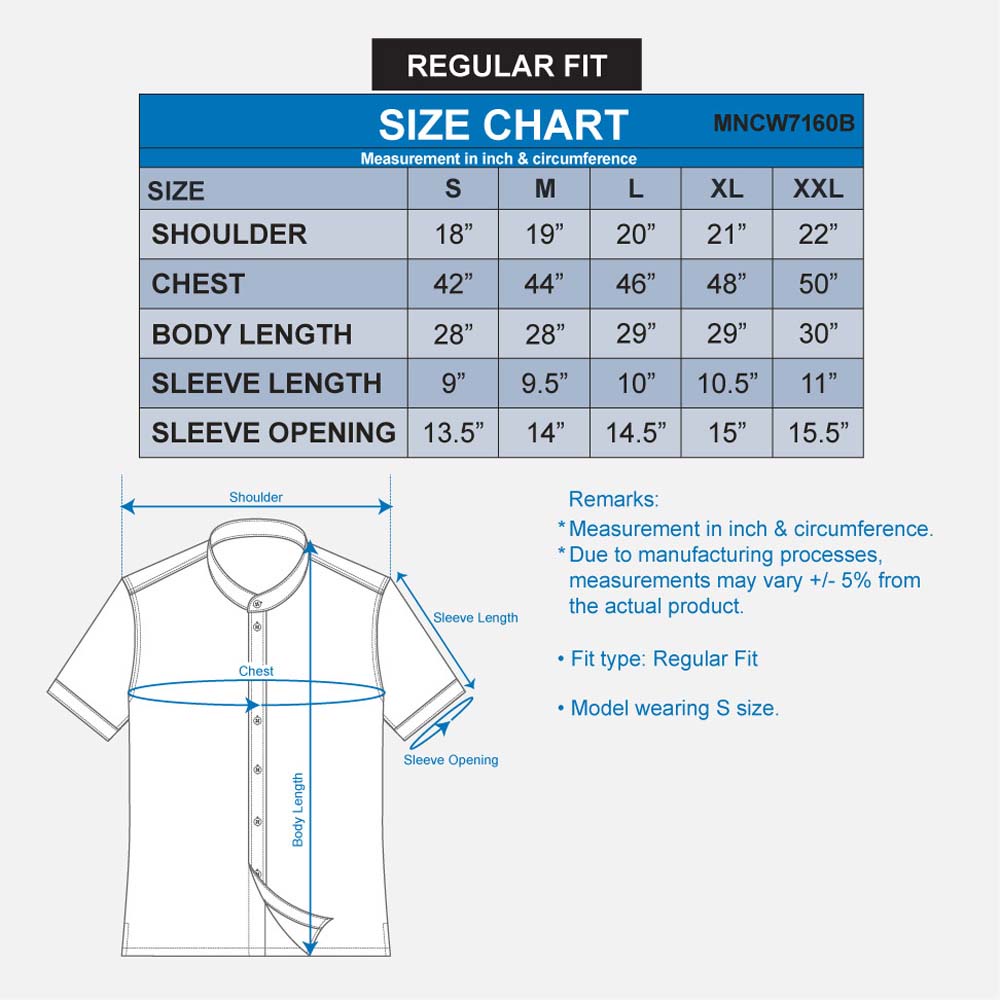 monsieur NICOLE (Regular Fit) Cotton Twill Mandarin Collar Short ...