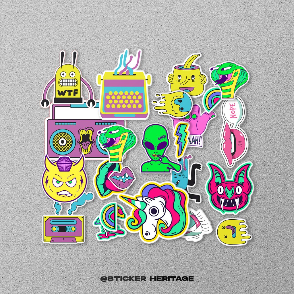 HP Monster design stickers for laptops, for cellphones, aesthetic ...