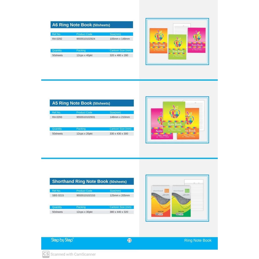 SBS Ring Note Book A5 A6 70gsm 50sheets 0292 0293 0210 0211 | Shopee Malaysia