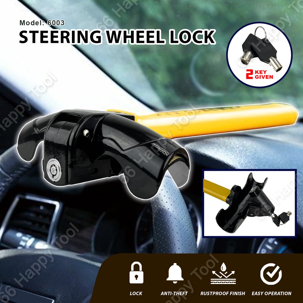 Universal Auto Anti Theft Steering Wheel Lock Car Vehicle Security ...
