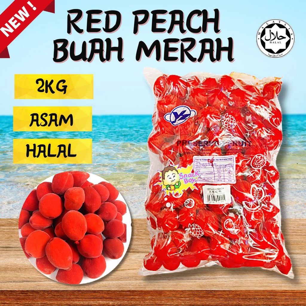 2KG SSYP Red Peach Asam Preserved Fruits / Buah Merah | Shopee Malaysia
