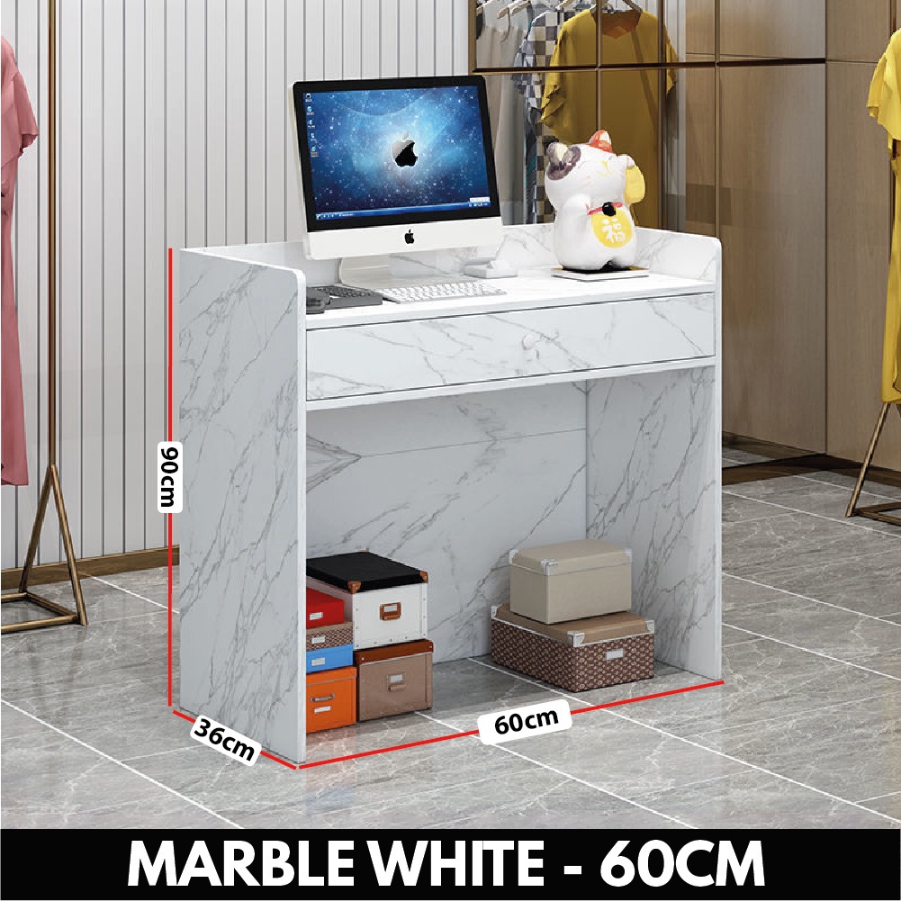 Meja kaunter Cashier counter table desk shop reception counter drawer ...
