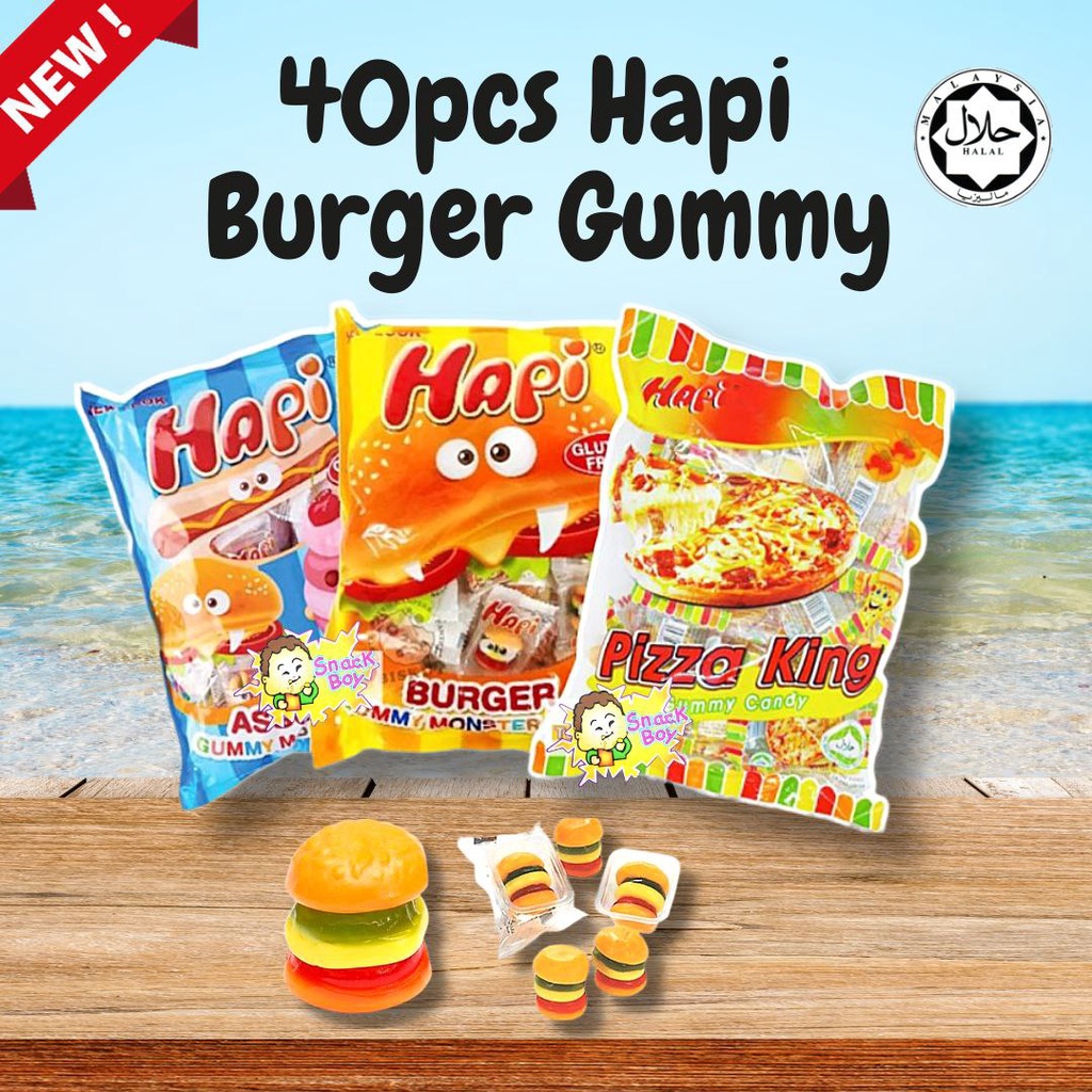 HAPI BURGER GUMMY/ ASSORTED GUMMY 360g | Shopee Malaysia