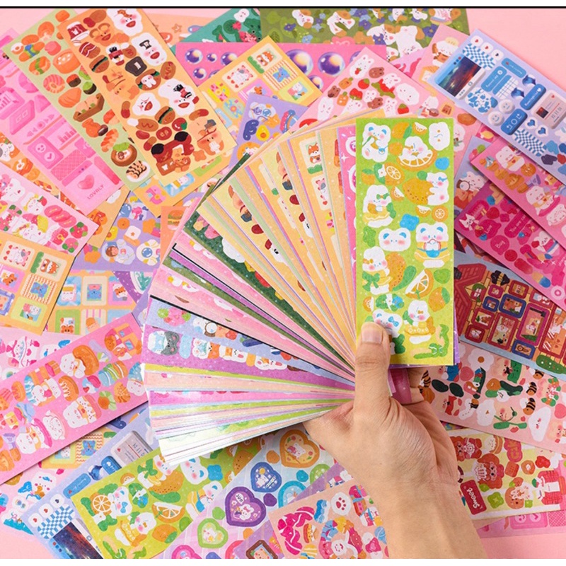 Momo HOLOGRAM Sticker 10 Sheets - Korean 3D Sticker Character DIY NOTES ...