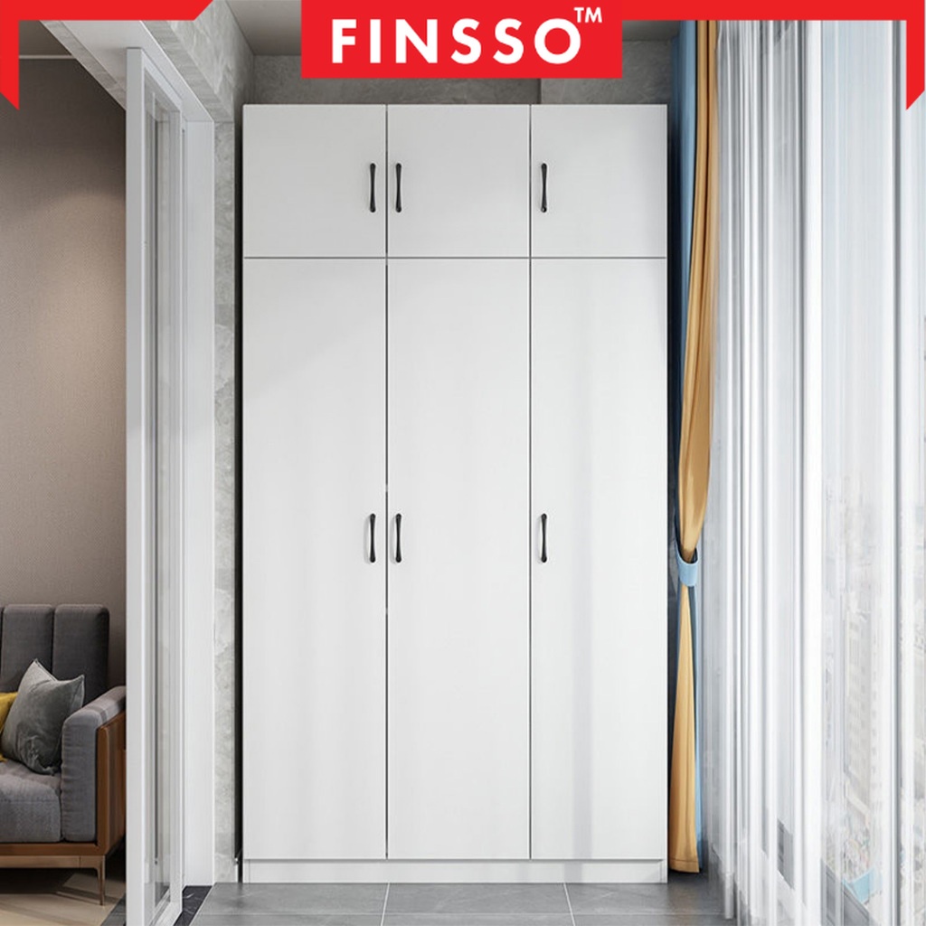 FINSSO :WARDROBE WITH SHELF / Almari baju /kabinet baju / almari baju ...
