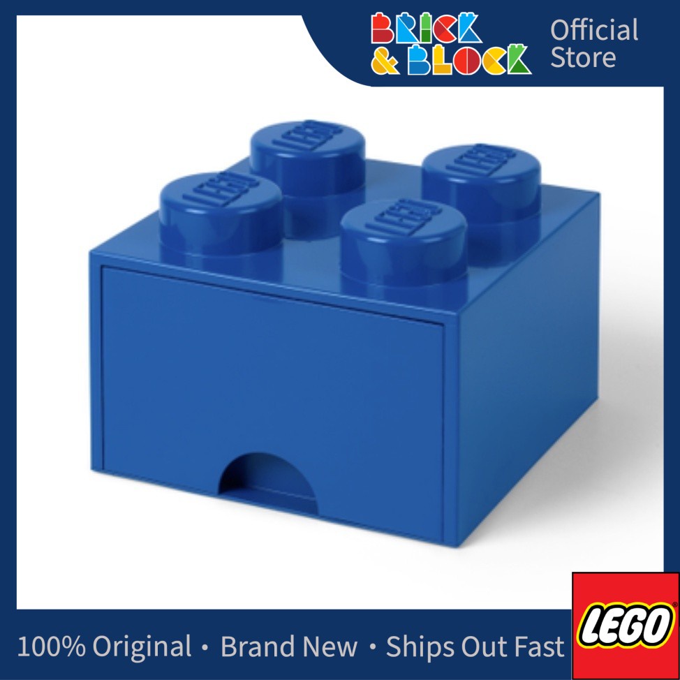 LEGO 40051731 LEGO Storage Brick Drawer - 4 Studs - Blue | Shopee Malaysia