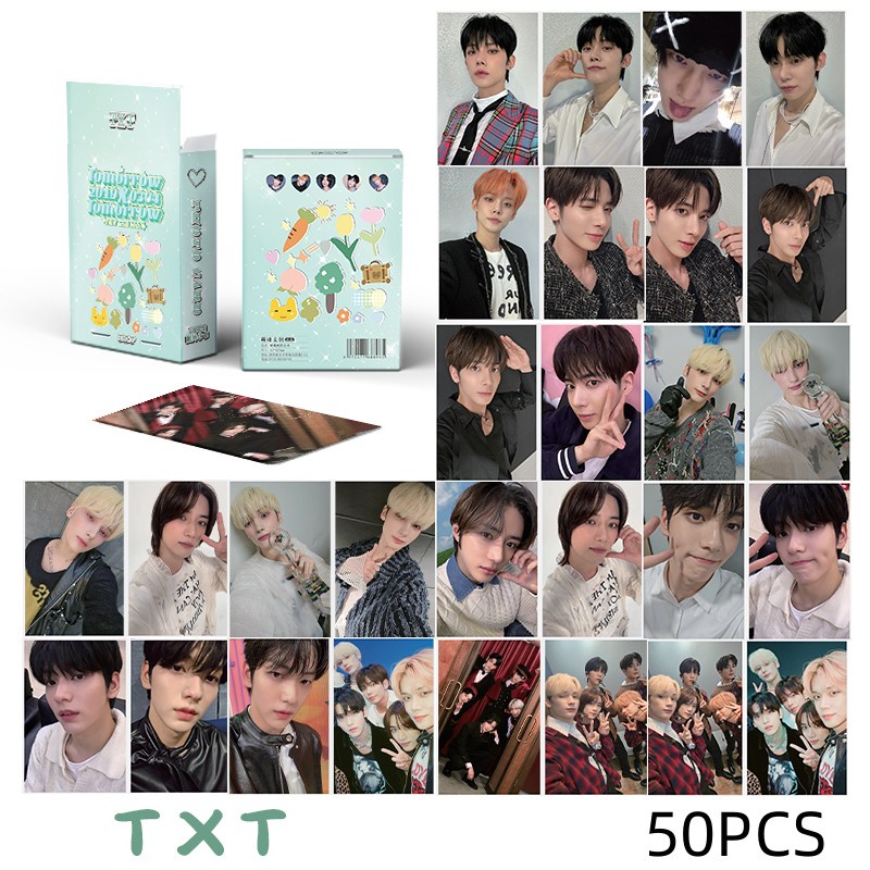 50-119pcs TX-T Holographic Laser Photocards FREEFALL Beomgyu Soobin Yeonjun Solo Hologram Lomo ...