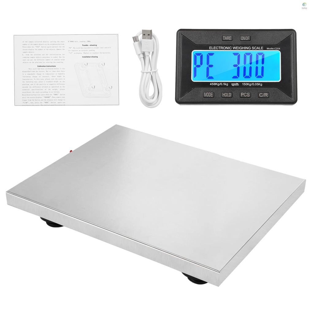 FLM Shipping Scale 450kg/992lb Heavy Duty Postal Scale Stainless Steel ...