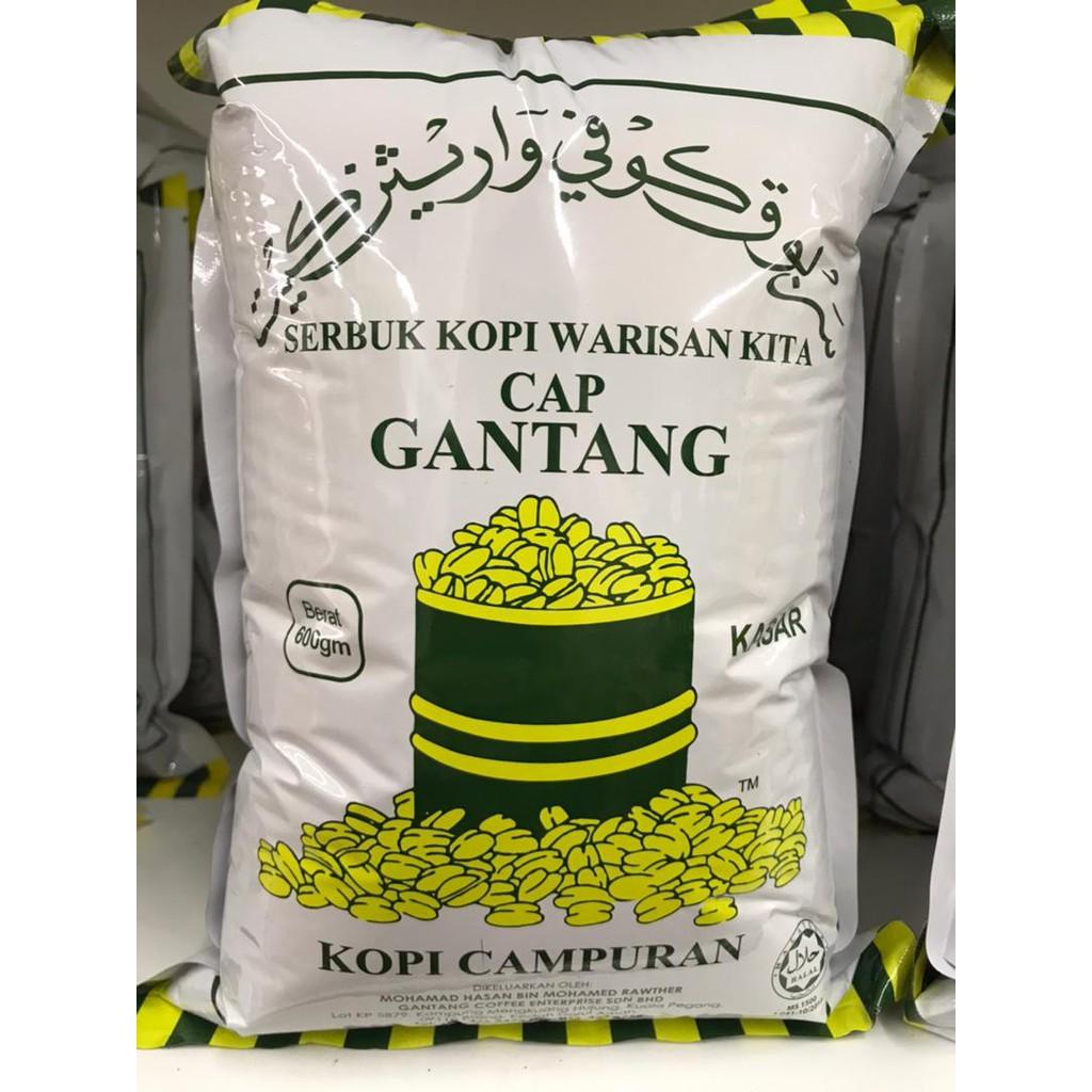 Serbuk Kopi Cap Gantang (Halus/kasar) 500g Organic Sugar Free Low Sugar ...