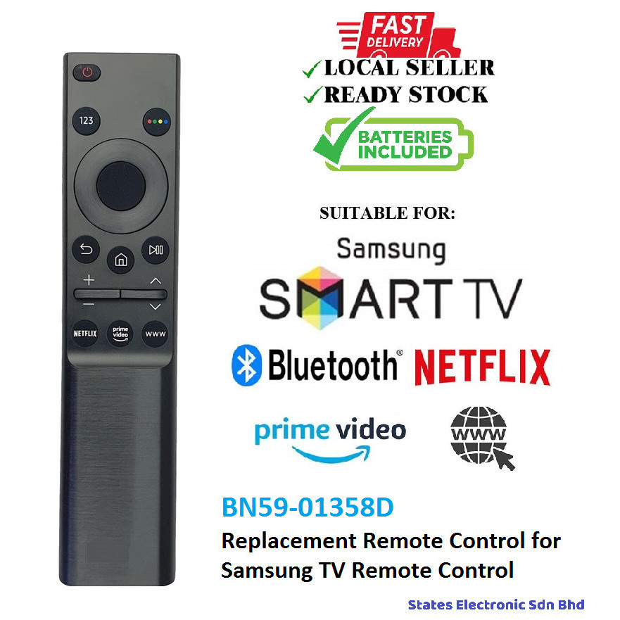 BN59-01358D Replacement Remote Control for Samsung TV Remote Control Netflix Prima Video Smart ...