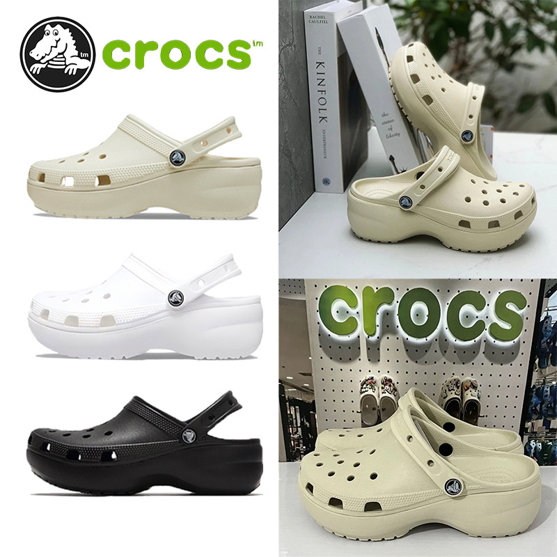 crocs women original 100% Classic Platform Clog Bone color sandal ...