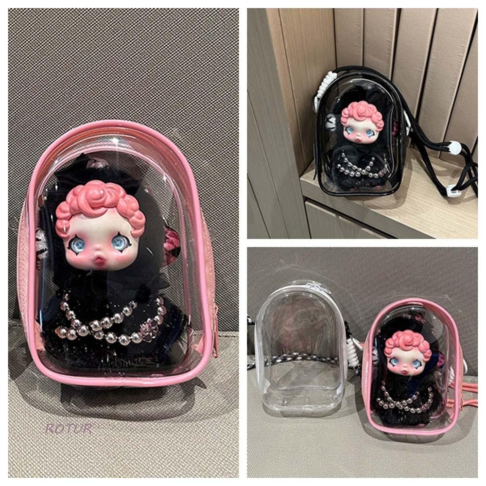 ROTUR Clear Outdoor Doll Bag, Pop Mart Hanging Crossbody Bag Doll ...