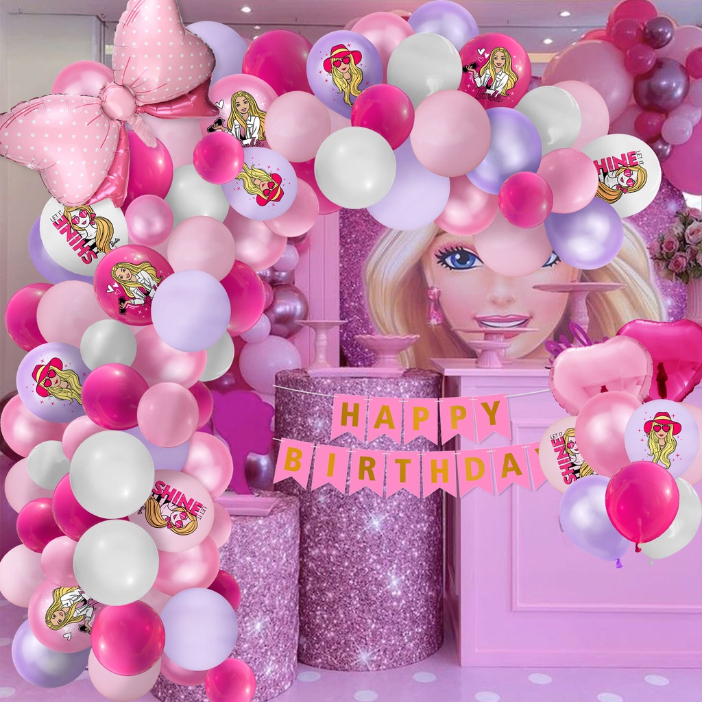 Barbie Balloon Set for Girls Children Baby Adult Foil Barbie Balloons ...
