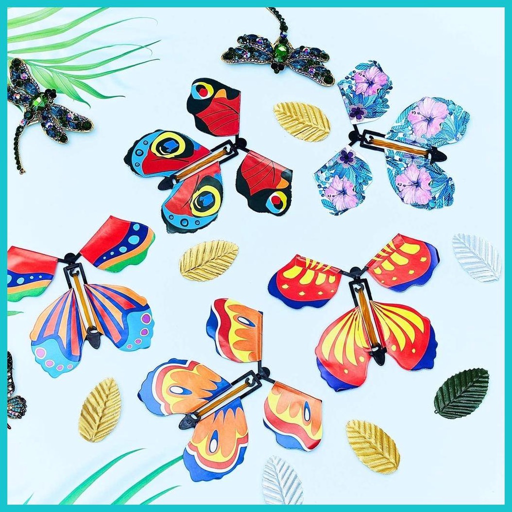 Flying Butterfly Magic Flying Butterfly Toys Wind Up Rubber Band ...