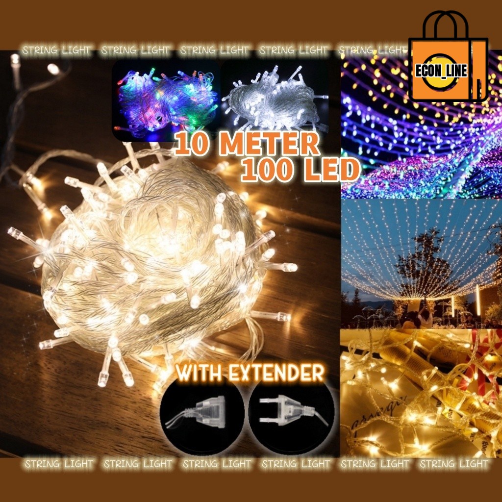 (Extendable ) 100 LED 10M Twinkle Starry Fairy String Decor Lights ...