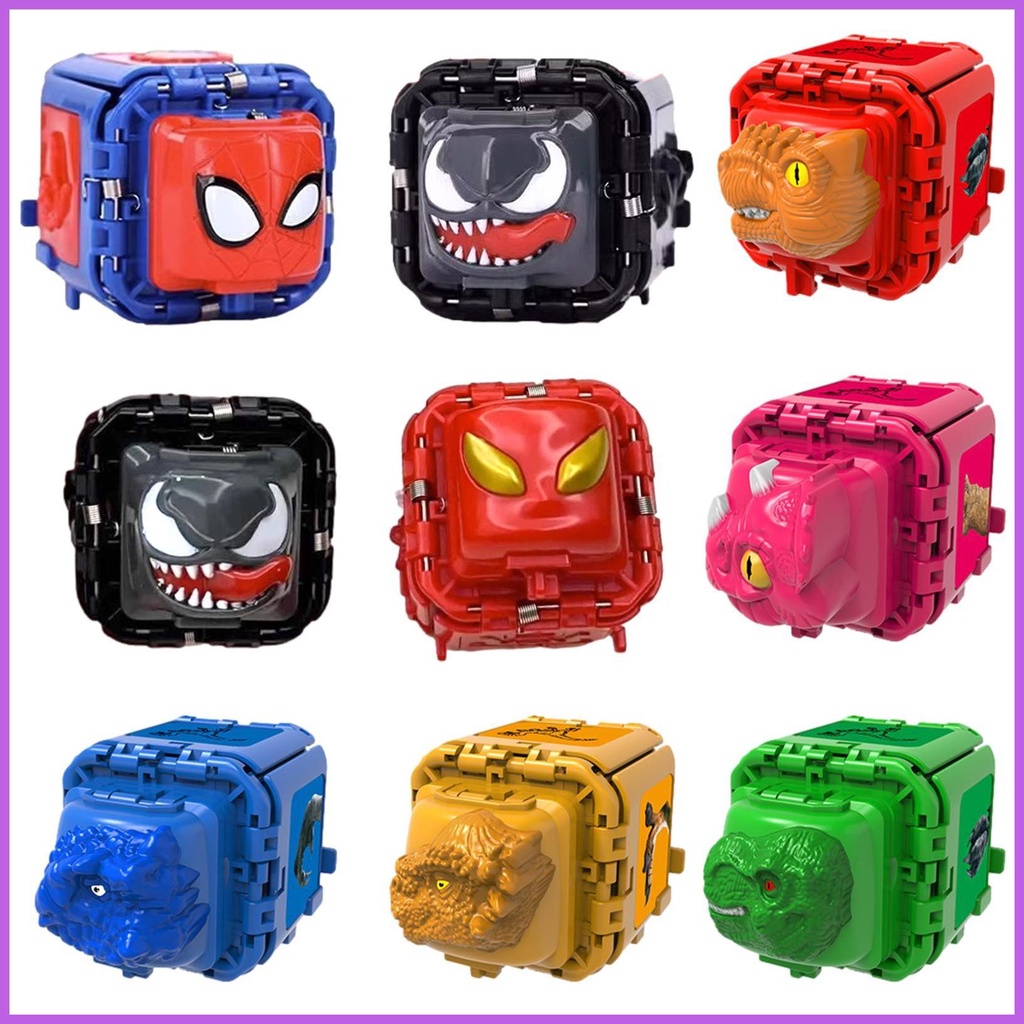 Guessing Fist Toy 2Pcs Spiderman Venom Mini Guess Fist Egg Stone ...