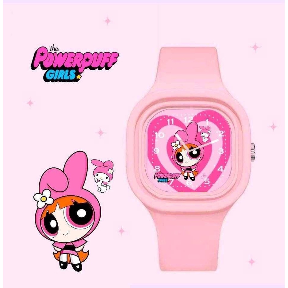 Powerpuff Girls Children's Watch Silicone Strap Length Dial Size 4.5 × ...