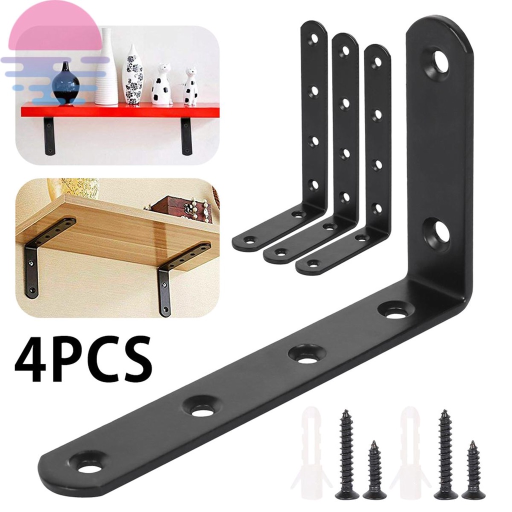 Shelf Bracket Metal 90 Degree Corner Brace Heavy Duty L Shaped Bracket ...