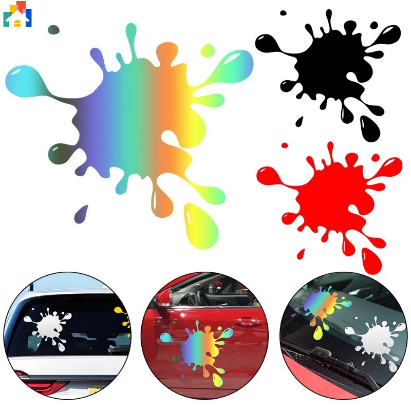 Car Water Drop Reflective Stickers Funny Paint Stains Window Decals ...