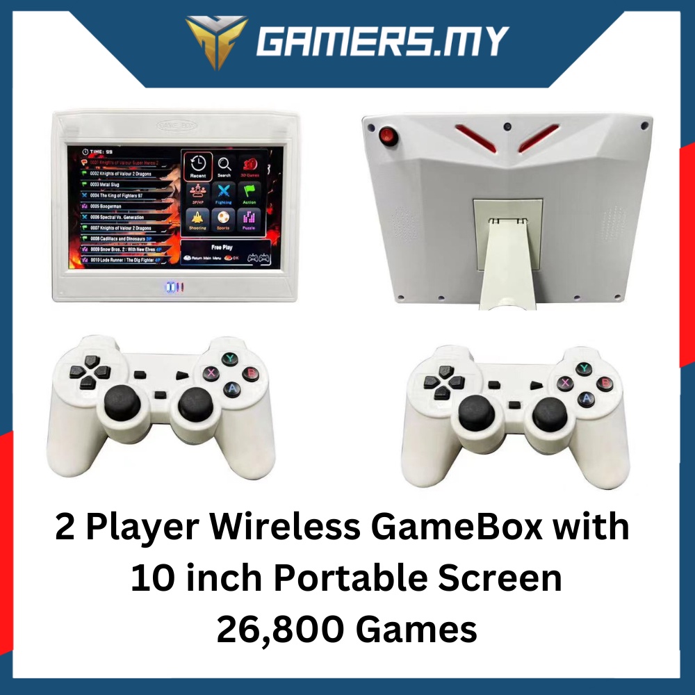 TV Gamebox 26800 Games with 2 Player Wireless Controller and 10 inch ...