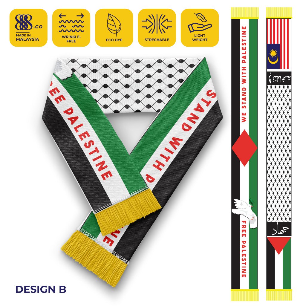 888.CO Mafla Palestine Selendang Scarves / Tshirt Intifada Free ...
