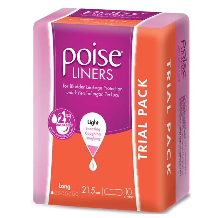 Poise Liners Light Long 21.5cm ( 10 Pads ) | Shopee Malaysia
