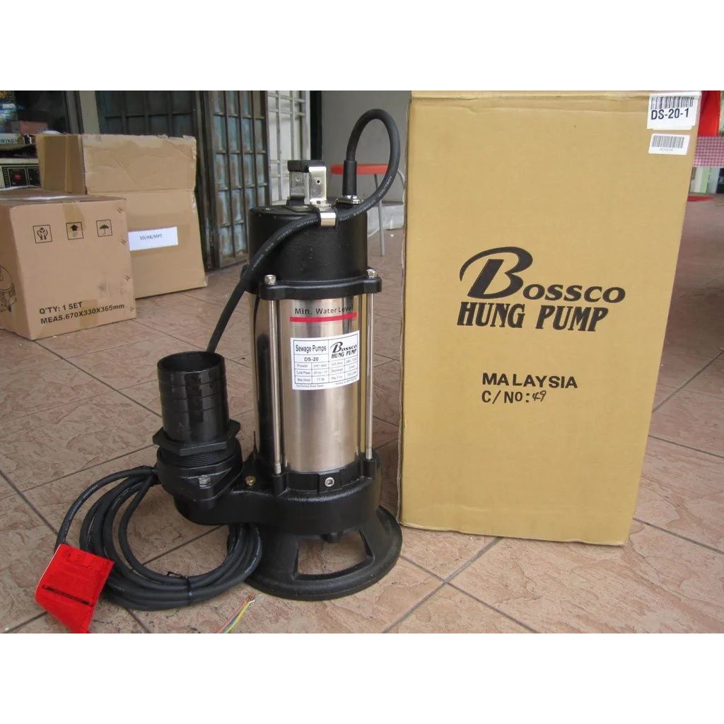 Bossco 2.0Hp (3-inch/80mm) 700L/min Large Flow Submersible Sewage Pump ...