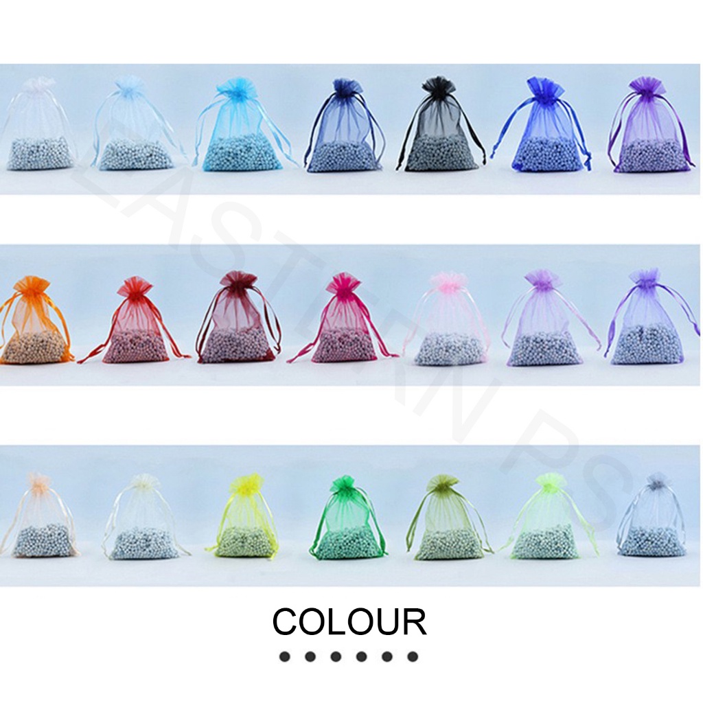 100PCS (8 x11 cm/13 x18 cm) UNCANG BAG / ORGANZA POUCH //BAG ORGANSA ...