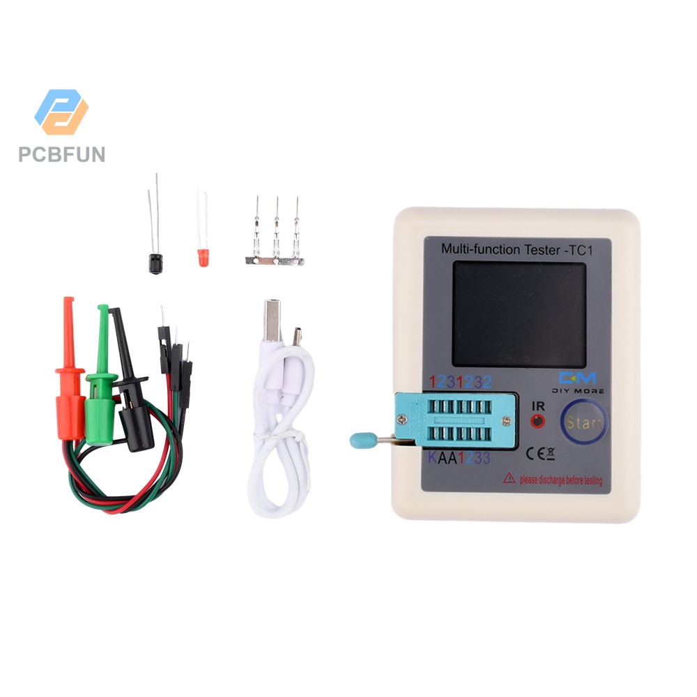 Pcbfun Lcr-tc1 Transistor Tester Tft Diode Triode Capacitance Meter Lcr ...