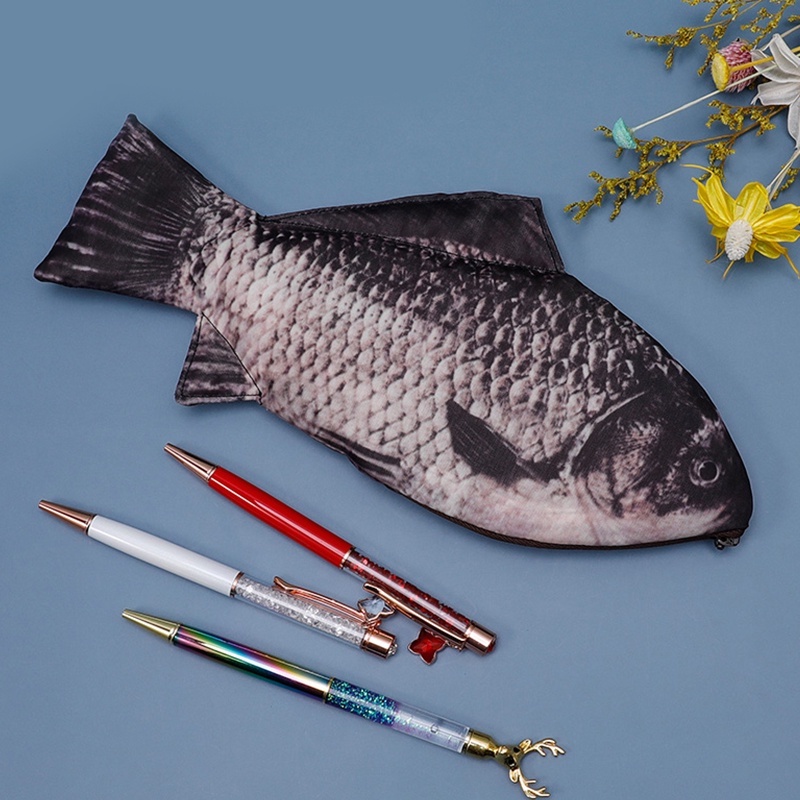 Creative Simulated Fish Modeling Large Capacity Pencil Case 0.5mm Black ...