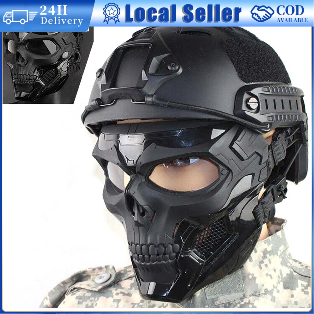 Motorcycle tactical masks paintball protective cs full face mask ...