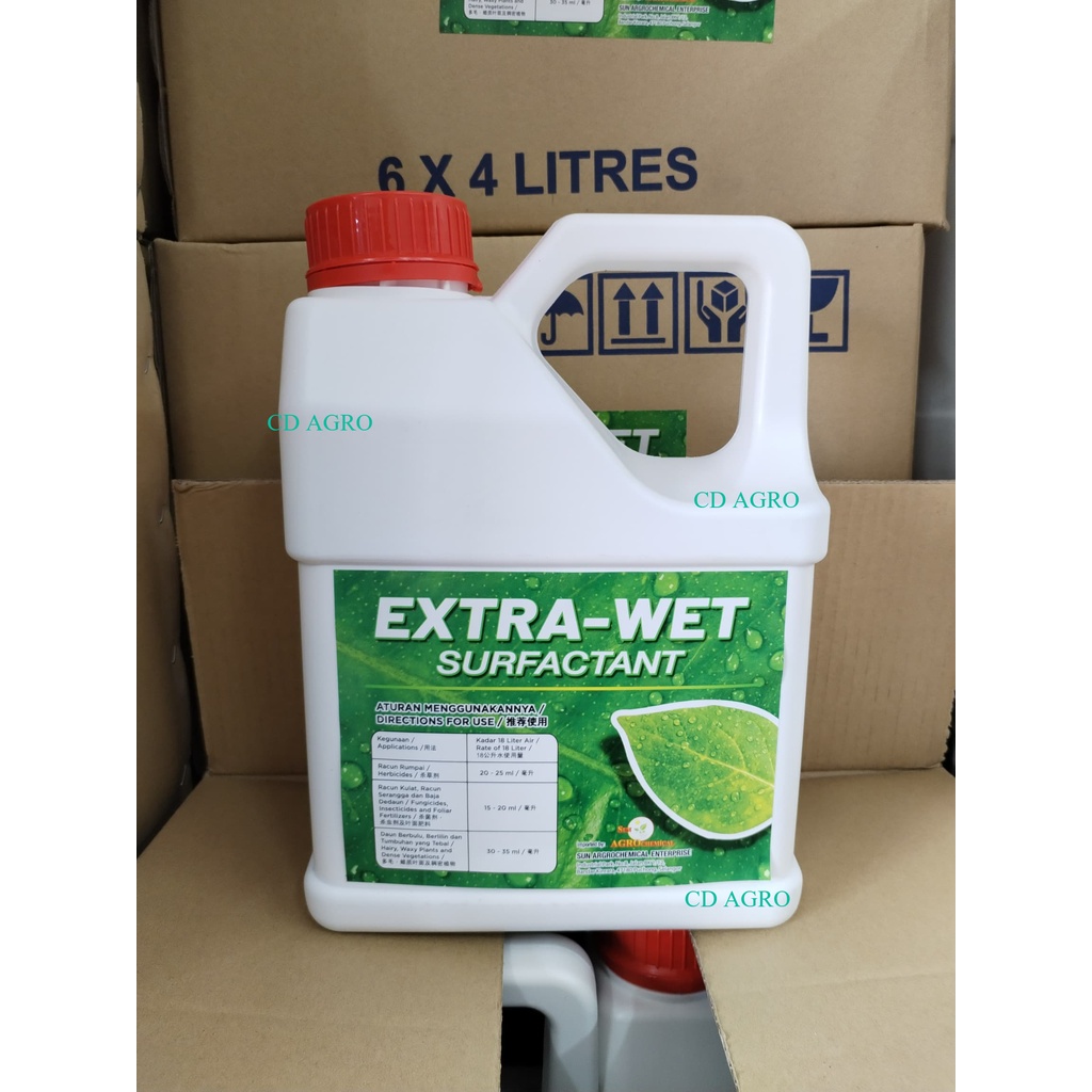 4L EXTRA WET SURFACTANT ( Gam Pelekat Racun Baja Foliar / Wetting Agent ...