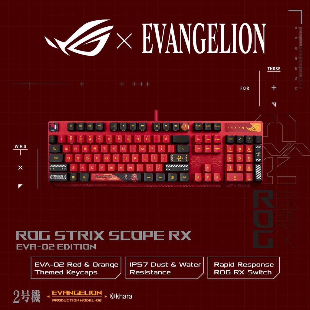 Asus XA13 ROG Strix Scope RX EVA-02 Edition Optical Mechanical Switches ...