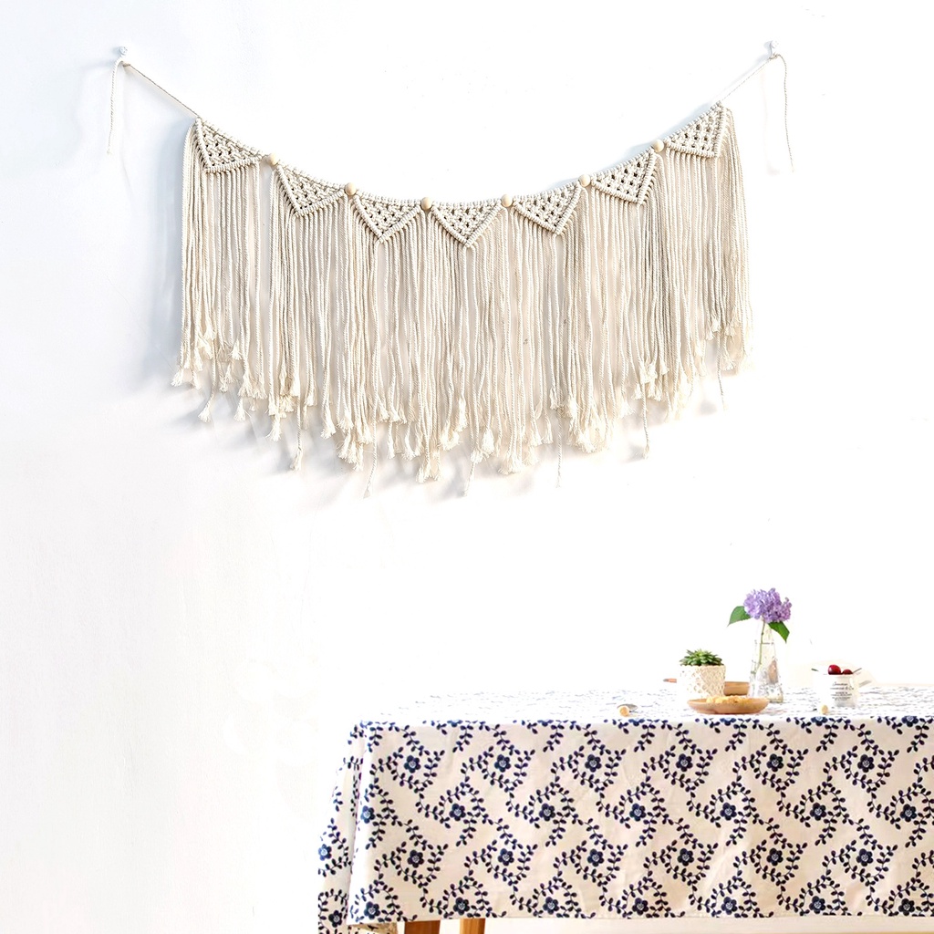Wall Hanging Curtain Valance Macrame Tapestry Garland Banner Boho ...