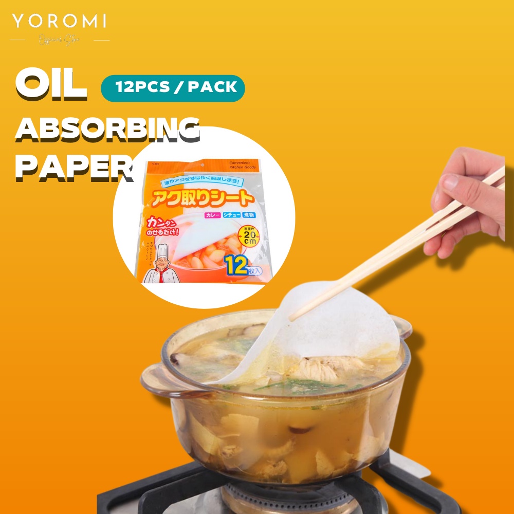 【12Pcs/Pack】 Food Oil Absorbing Paper Disposable Non-toxic Soup Cotton ...