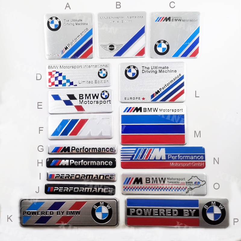 XINFAN 1 x Aluminum BMW Motorsport Logo Car Auto Decorative Side Fender ...