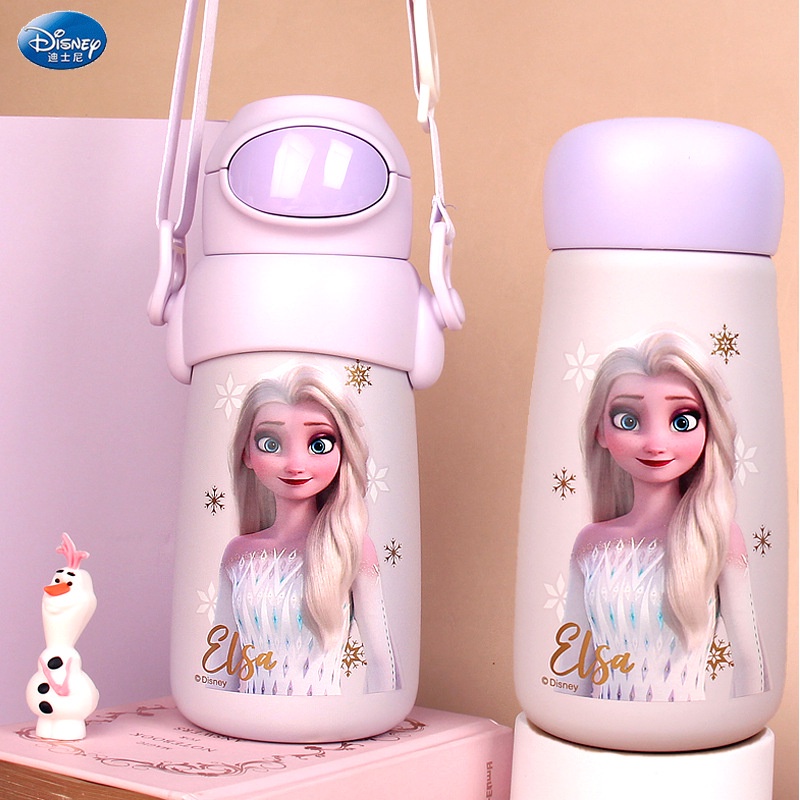 Children Straw 316 Stainless Steel Thermos Cup Ice Snow Elsa Student ...