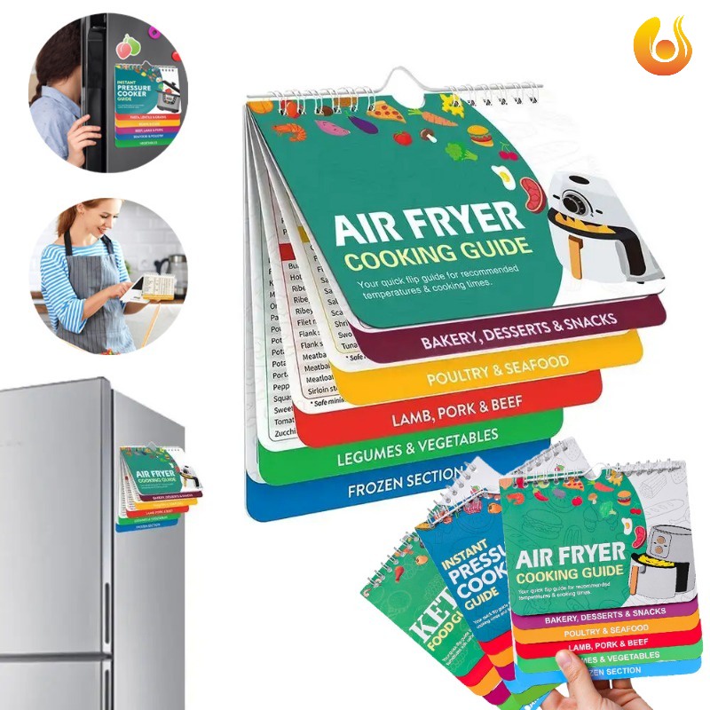 Multifunctional Air Fryer Magnetic Cookbook Calendar/Food Pro Recipes ...