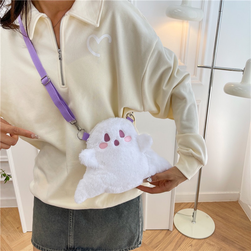 Kawaii Gothic Plush Backpack Goth Plush Fluffy Bag Dark Gothic Backpack ...