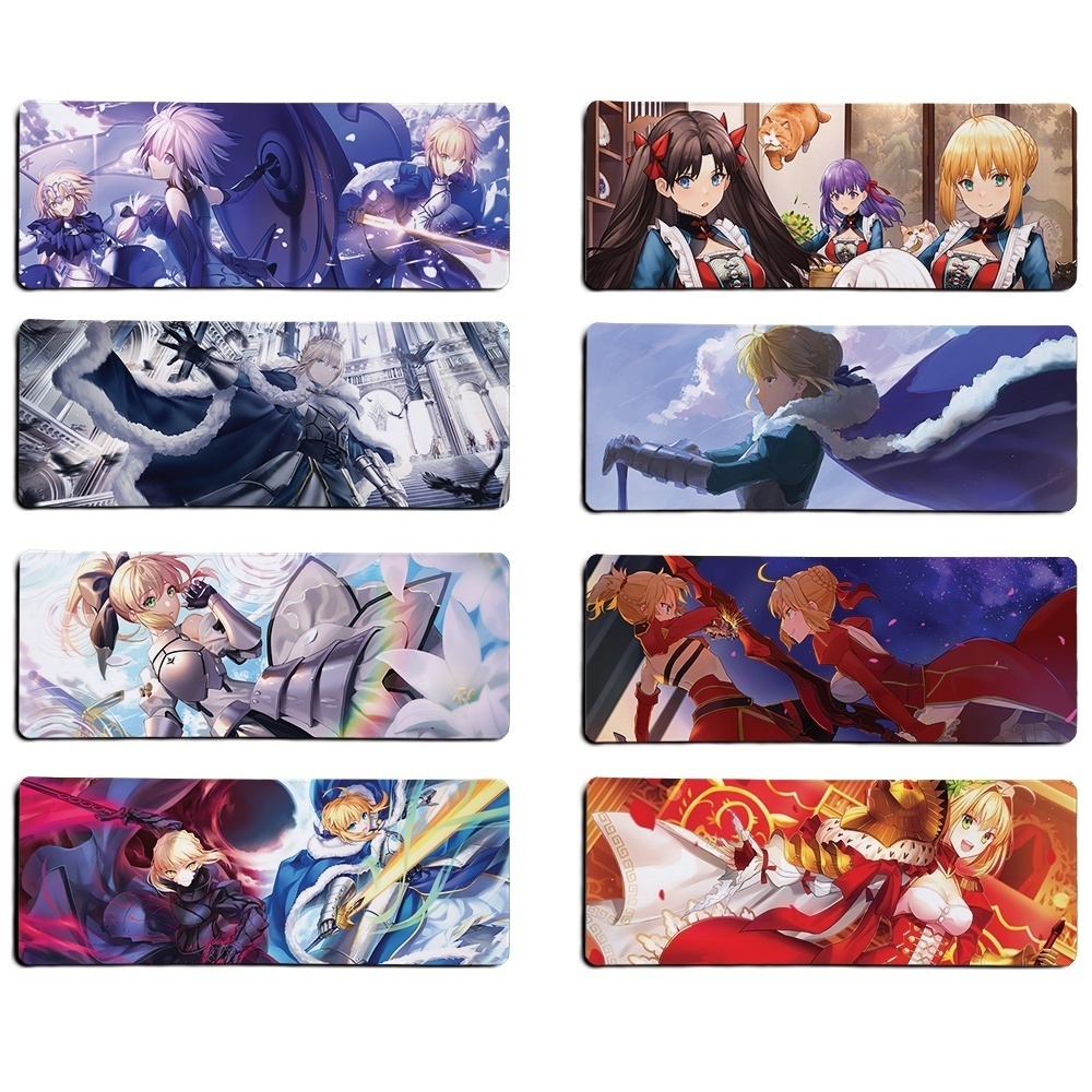 fate artoria series pendragon (saber) 800mm*300mm gaming mouse pad ...