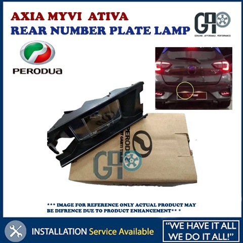 PERODUA AXIA ALL MODEL MYVI 2018-2021 ATIVA REAR NUMBER PLATE LAMP ...