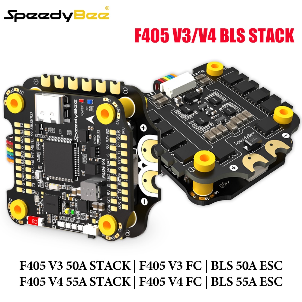 SpeedyBee F405 V3/V4 FC ESC Stack 3-6S Lipo Flight Control BLS 50A/55A 4 in 1 ESC 30x30 ...