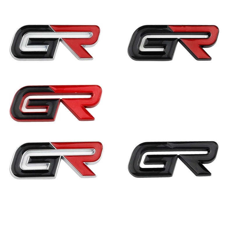GR logo for Toyota Rear emblem Car side sticker Auto decoration badge ...