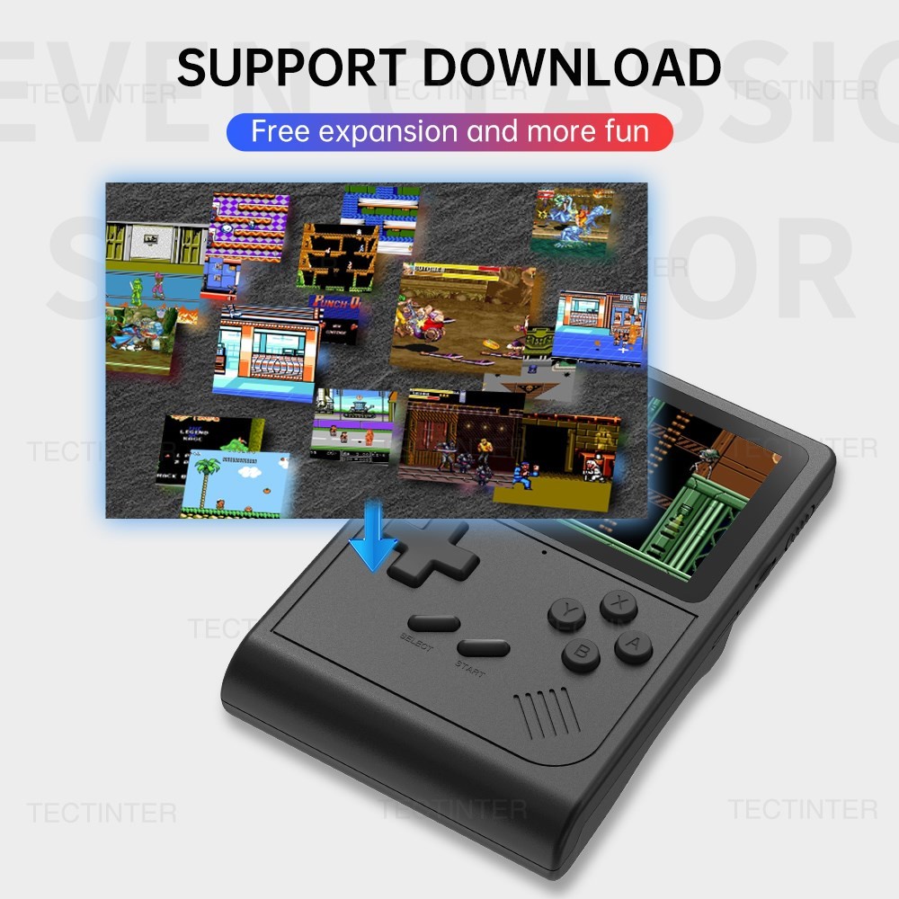 GB300 3.0 inch Screen Handheld Video Game Console Retro Built-in 6000 ...