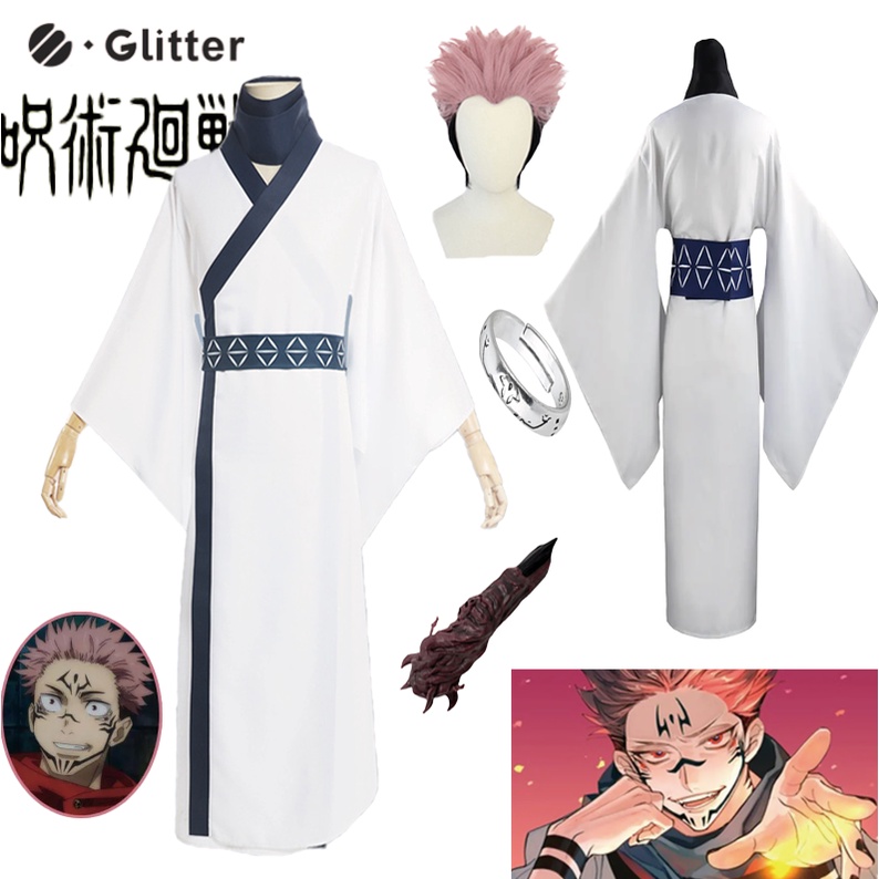 Anime Jujutsu Kaisen Ryomen Sukuna Cosplay Costume for Adult Men Wig ...