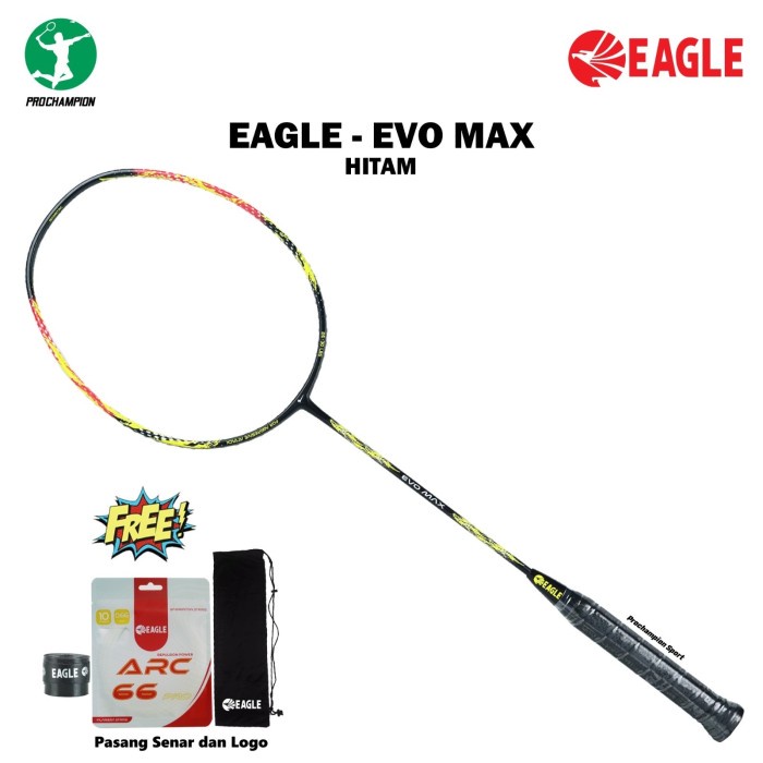 Eagle Evo Max Black Badminton Racket | Shopee Malaysia