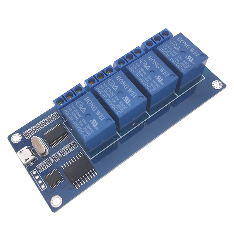 5V 4-channel relay module relay control panel with indicator lights, 4 ...
